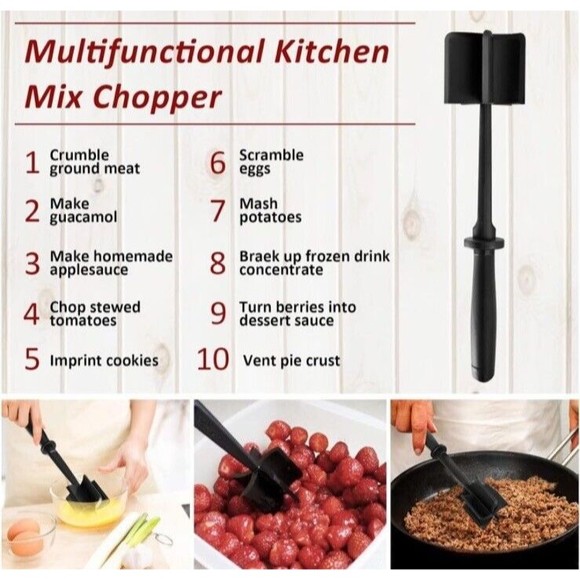 Unbranded | Kitchen | Meat Chopper 5 Curve Blades Ground Beef Masher ...